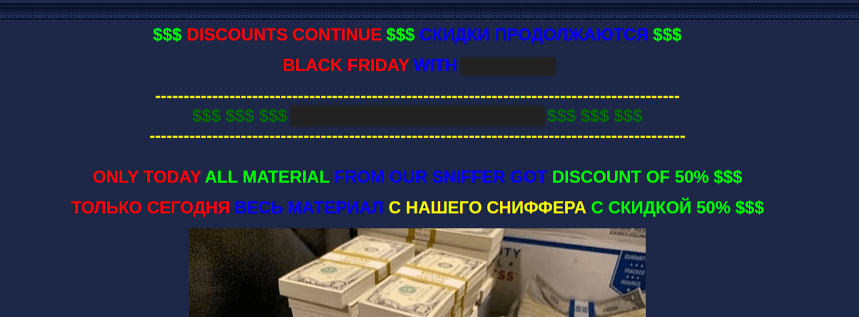 Holiday Sales on the Dark Web - Abrigo